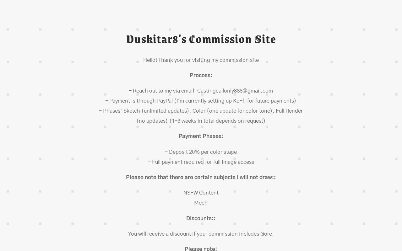 Duskitar8's commission Site